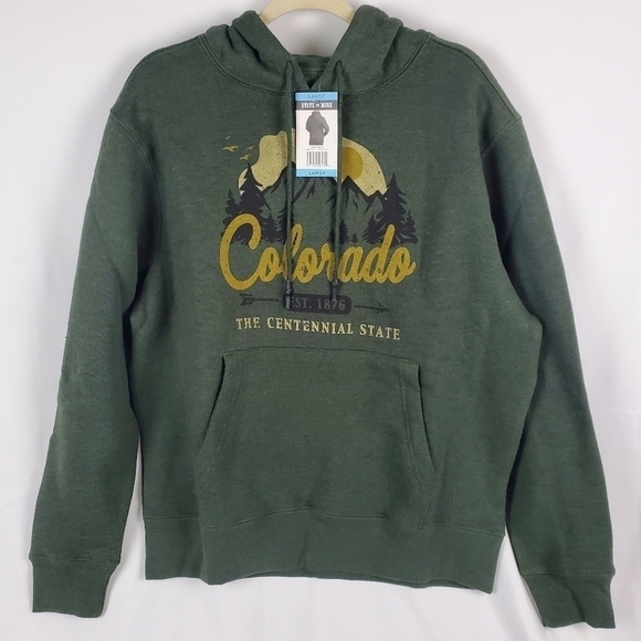 State of Mine | Shirts | Nwt State Of Mine Mens Green Hoodie Colorado ...